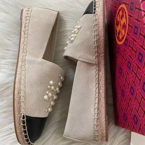 Tory Burch | Shoes | Tory Burch Pearl Logo Espadrille Shoe | Poshmark